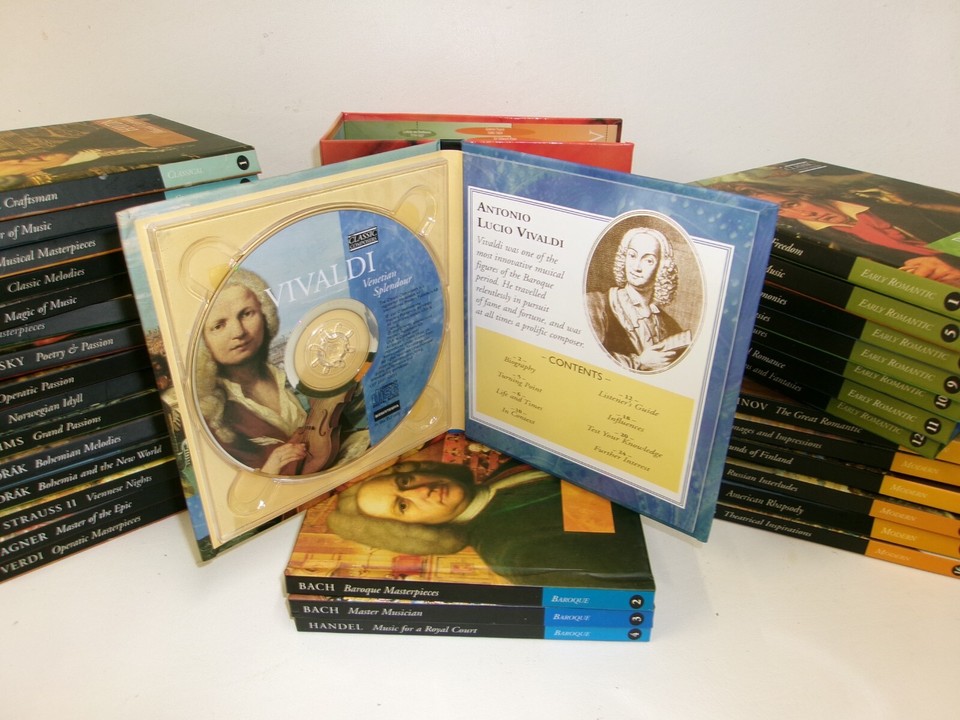 Classic Composers CD Collection - 31 Compact Discs w/ Reference Book | eBay