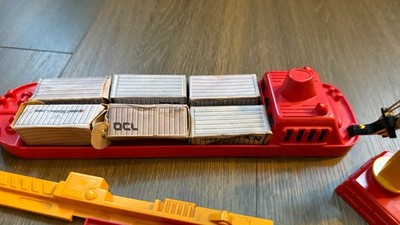 Vintage Matchbox Playset Container Port, boat, containers, crane and ...