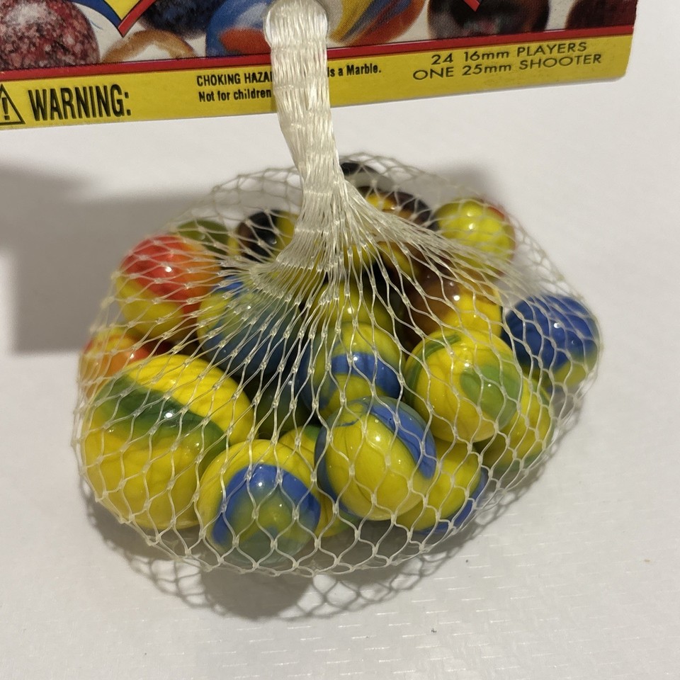 “YELLOW JACKET” LOT OF 2* VACOR MEGA MARBLES Vintage 1990s 3-35mm & 24 ...