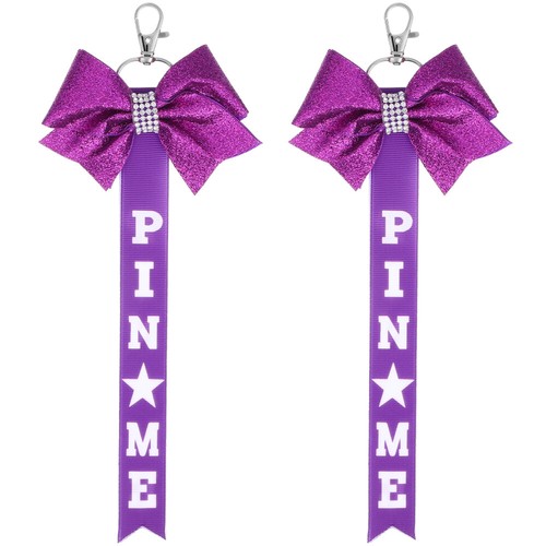 2 Pcs Keychain Bow Cheer Pin Me Ribbon Pins for Cheerleaders | eBay