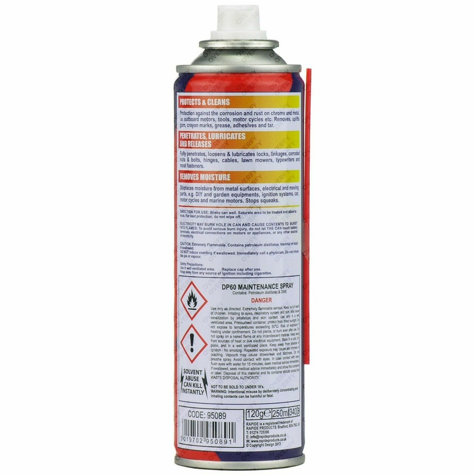 DP60 MAINTENANCE SPRAY CAR OIL PENETRATING RAPIDE SUPER STRONG NEW ...