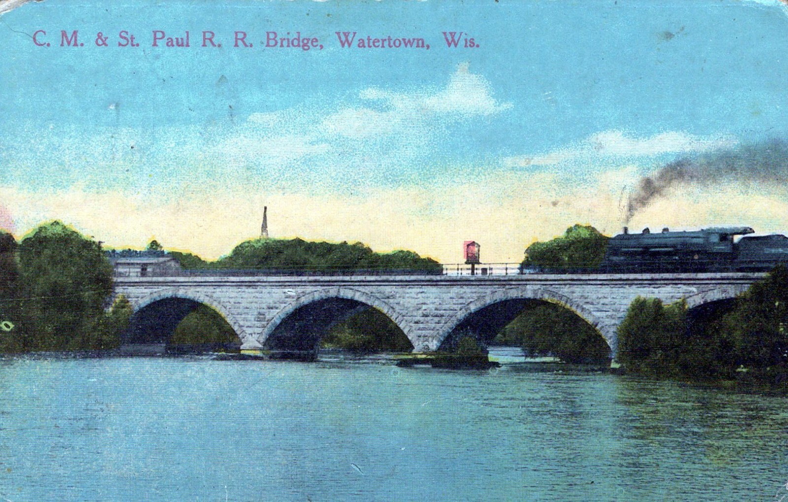 C. M. & St. Paul R. R. Bridge - Watertown, Wisconsin - posted litho | eBay