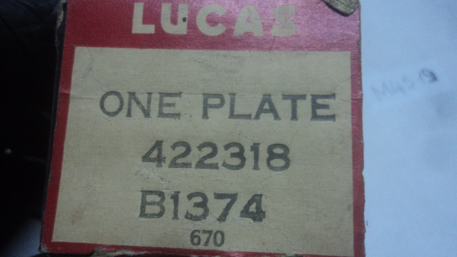 M4519 XX - 422318 LUCAS PIASTRA SPINTEROGENO LAND ROVER JAGUAR DM 2 22 ...