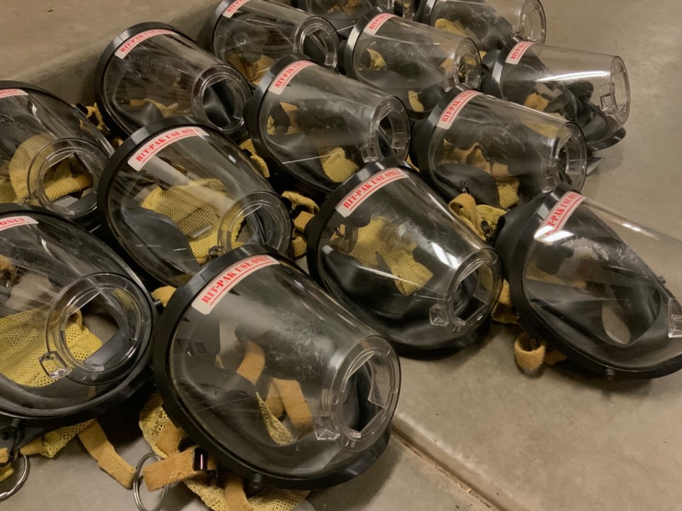 Scott AV3000 “RIT-PAK USE ONLY” Firefighter SCBA Mask KevlarHeadnet ...
