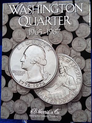H.E. Harris Washington Quarter 1965-1987 Coin Folder #3, Album Book ...