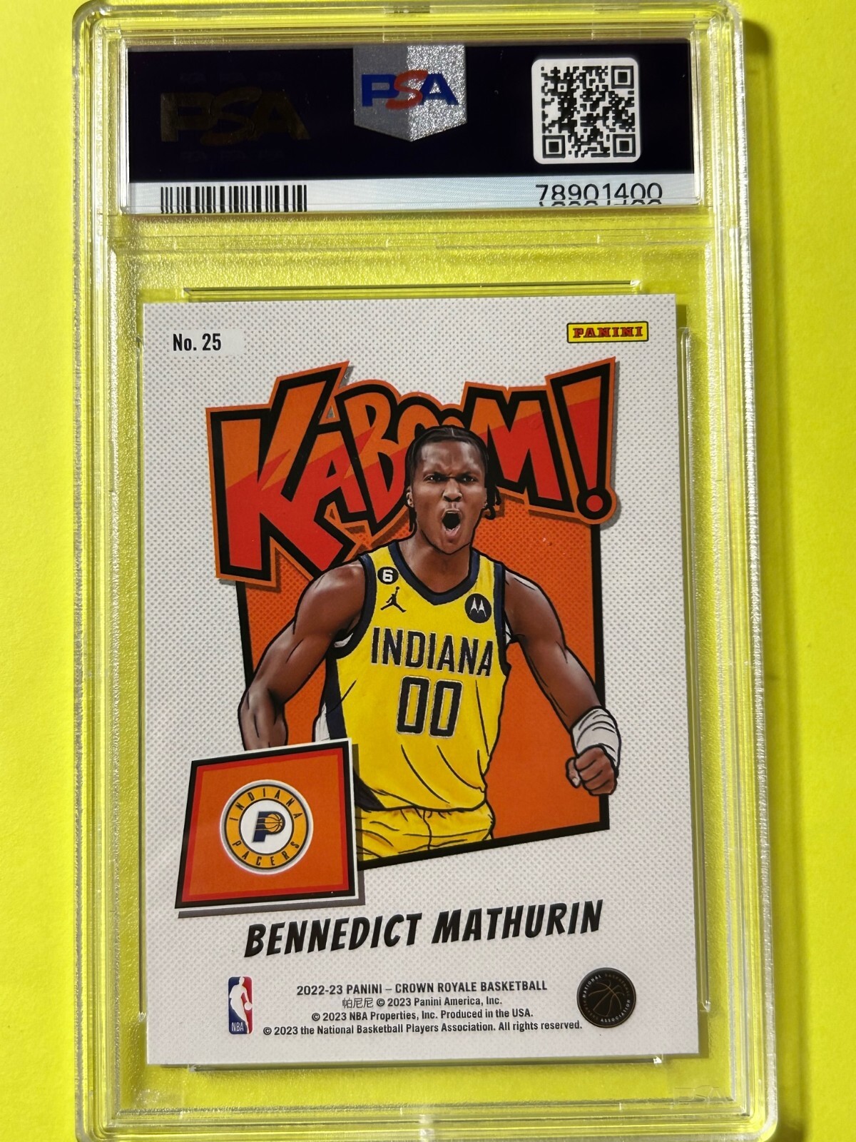 2023 PANINI CROWN ROYAL KABOOM PSA 10 GEM MINT ROOKIE BENNEDICT ...