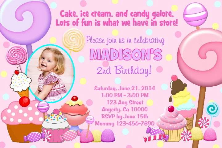 Candyland Invitations