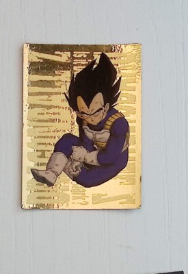 1999 FUNimation Dragon Ball Z G-7 vegeta Gold Foil Chase Trading Card ...