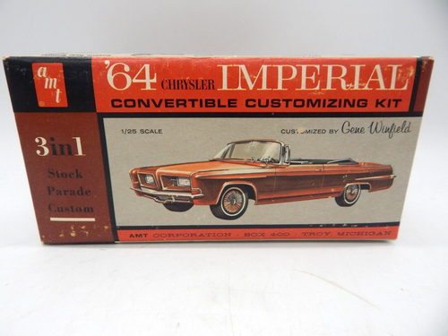 Vintage AMT 64 Chrysler Imperial Convertible Customizing 1:25 Model Kit ...