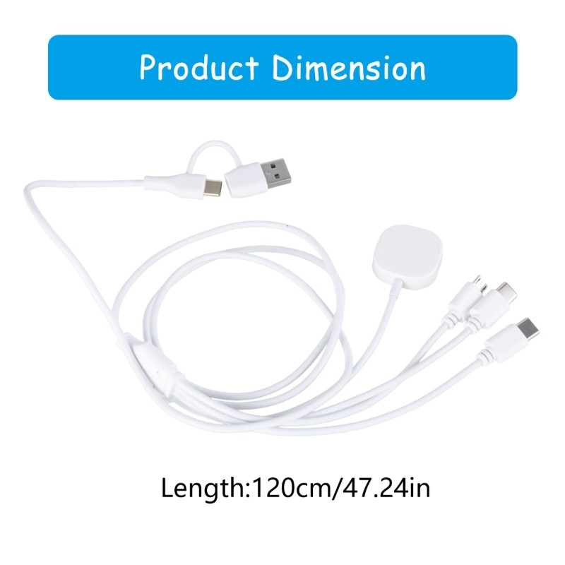 Type C USB to Double Type C+Micro USB+Galaxy Watch Charger Cable for ...
