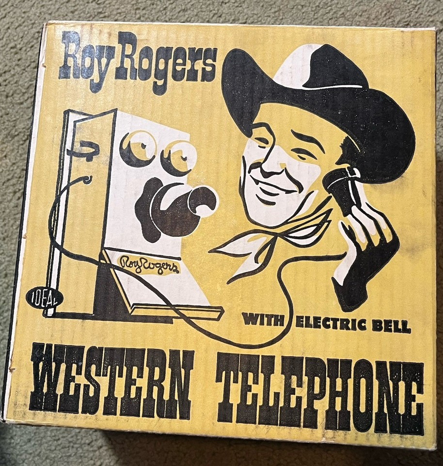 1957 Boxed Roy Rogers Western Telephone IN Nice Clean BOX By IDEAL TOYS ...