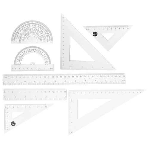 8 Pcs Triangle Ruler Set Student Architectural (15cm+30cm) Mathematical ...