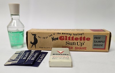 Very Rare Gillette Sun Up Sample Box, Includes Free Razor Blade Samples ...