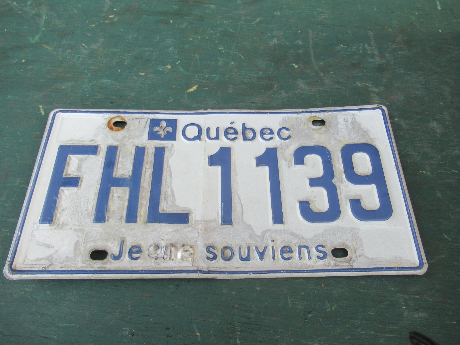 Quebec Canada License Plate FHL1139 Je Me Souviens | eBay