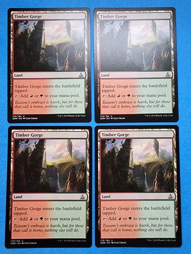 4x Timber Gorge Oath of the Gatewatch 2016 Mtg Magic Card Dual Land ...