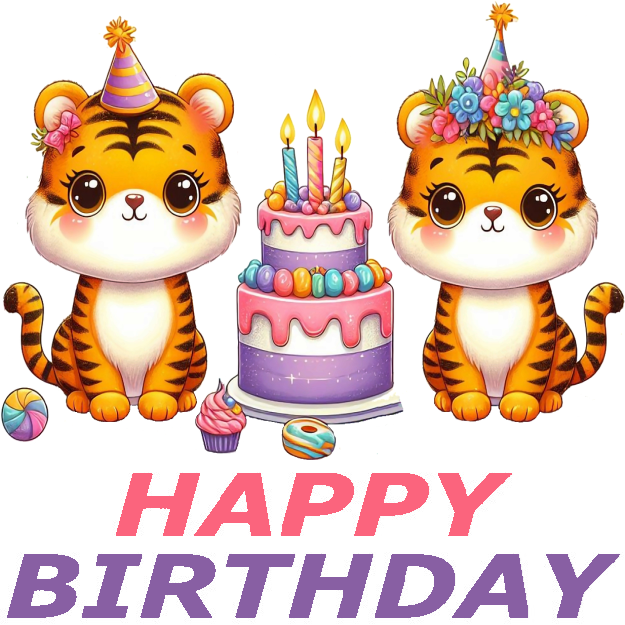 30 Custom Happy Birthday Cute Tigers Personalized Address Labels | eBay