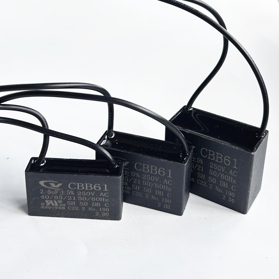 CBB61 10mfd 10uF 10 uF 250V AC 50/60Hz FAN MOTOR RUN Capacitor 2 WIRES US STOCK | eBay