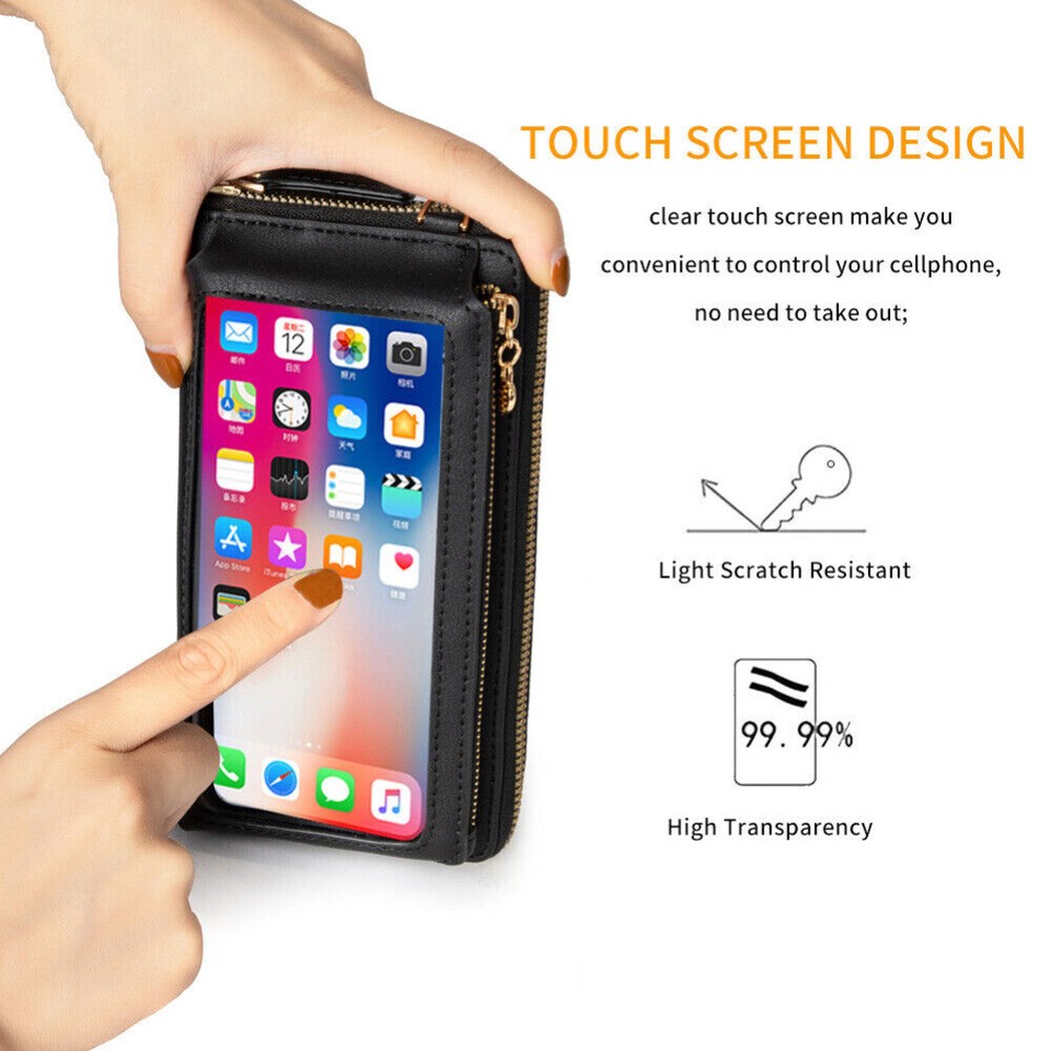 Touch Screen Bag Crossbody Cell Phone Purse Case Shoulder RFID Blocking ...