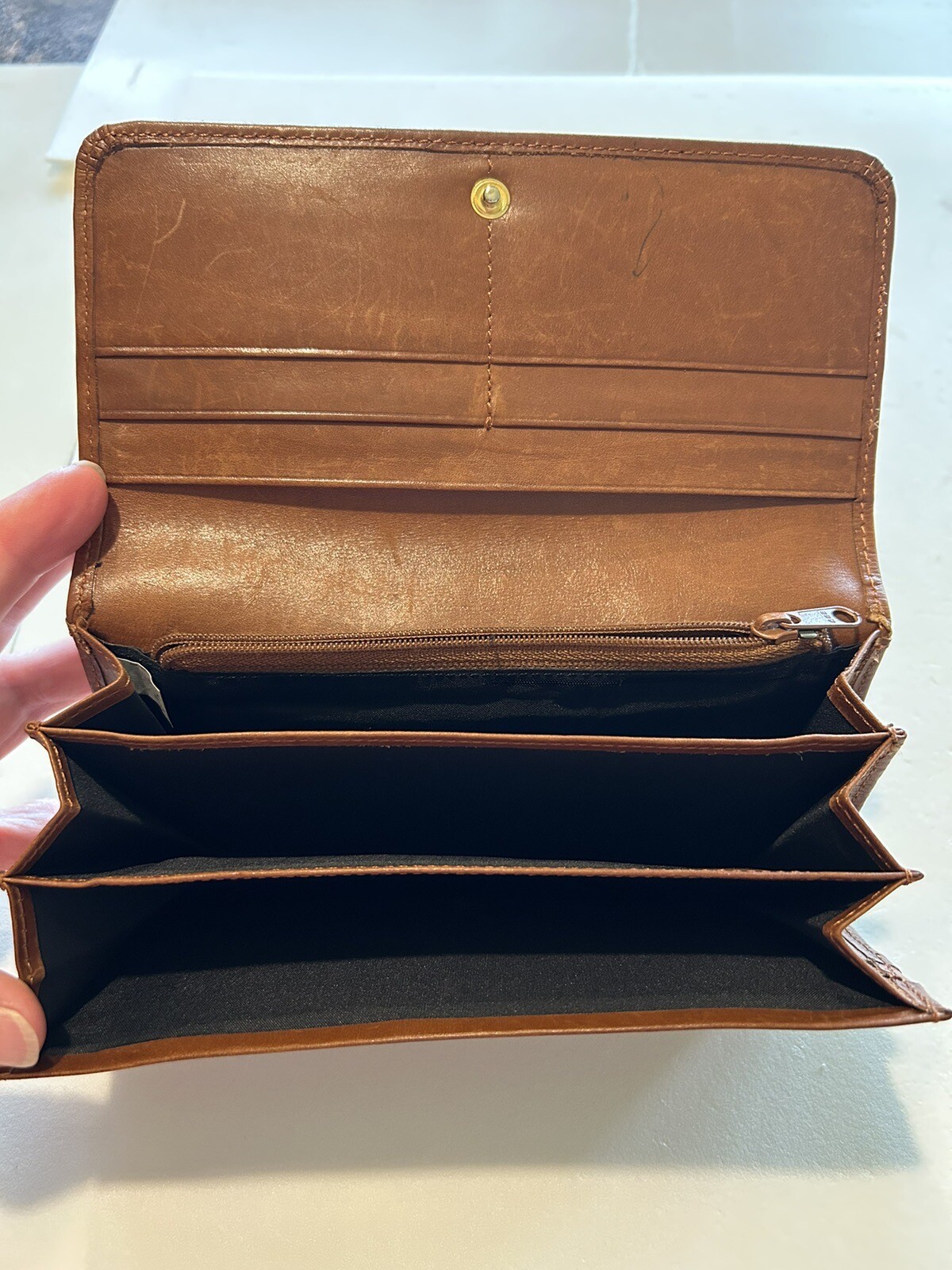 Fiocchi Brown Genuine Leather Wallet / Made In India / 7.5” x4” | eBay