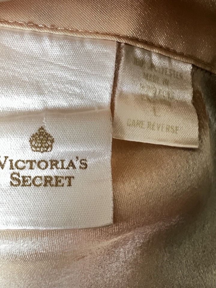 Victorias Secret Butter Yellow Satin Lounge Shirt Button Up Size Large ...