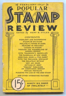 MAG: Popular Stamp Review #1 February 1937- Southern States Collection ...
