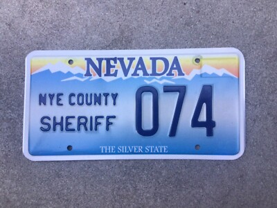 NEVADA - RETIRED - NYE COUNTY SHERIFF - LICENSE PLATE - POLICE | eBay