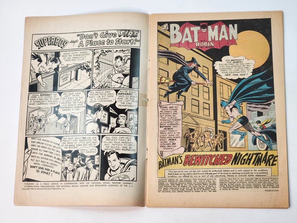 Detective Comics 336 Batman Robin DC Comics Silver Age 1965 | eBay