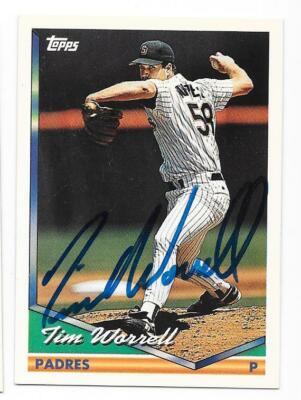 TIM WORRELL 1994 TOPPS AUTOGRAPHED SIGNED # 458 SAN DIEGO PADRES | eBay
