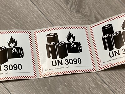 DOT Labels - UN3090 Lithium Battery, PVC-free film, 490 Sheets | eBay