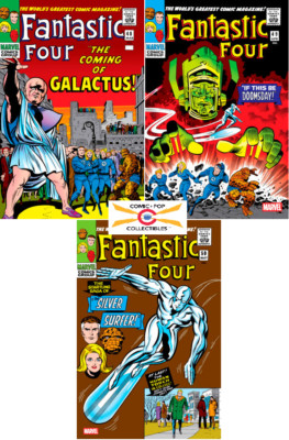 (2025) FANTASTIC FOUR #48 49 50 FACSIMILE SET! 1st GALACTUS & SILVER ...