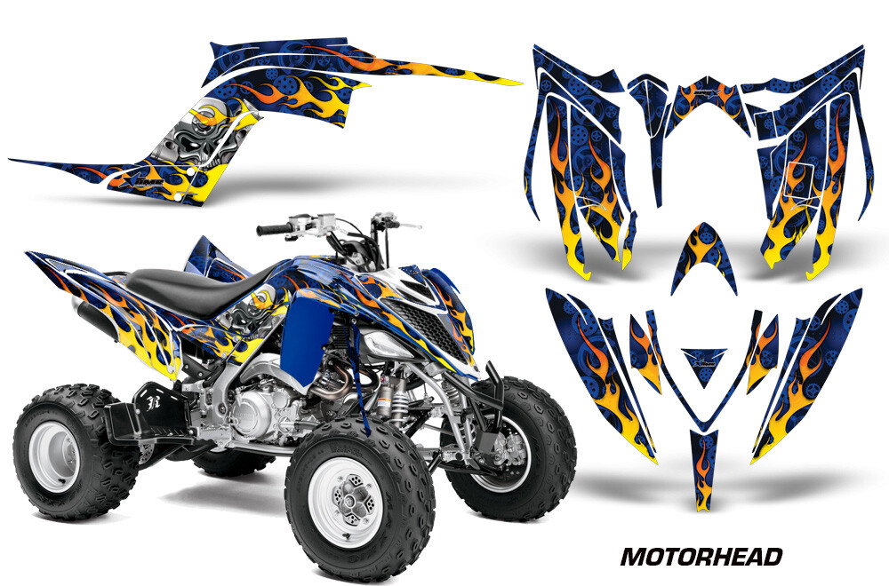 ATV Graphics Kit Sticker Decal for Yamaha Raptor 700R 13-22 MotorHead-U ...