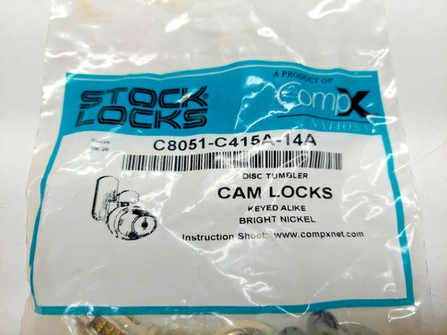Stock Locks Cam Locks C8051-C415A-14A Package All Keyed Matching | eBay