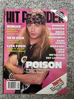 HIT PARADER magazine September 1990 Bret Michaels Poison Motley Crue ...
