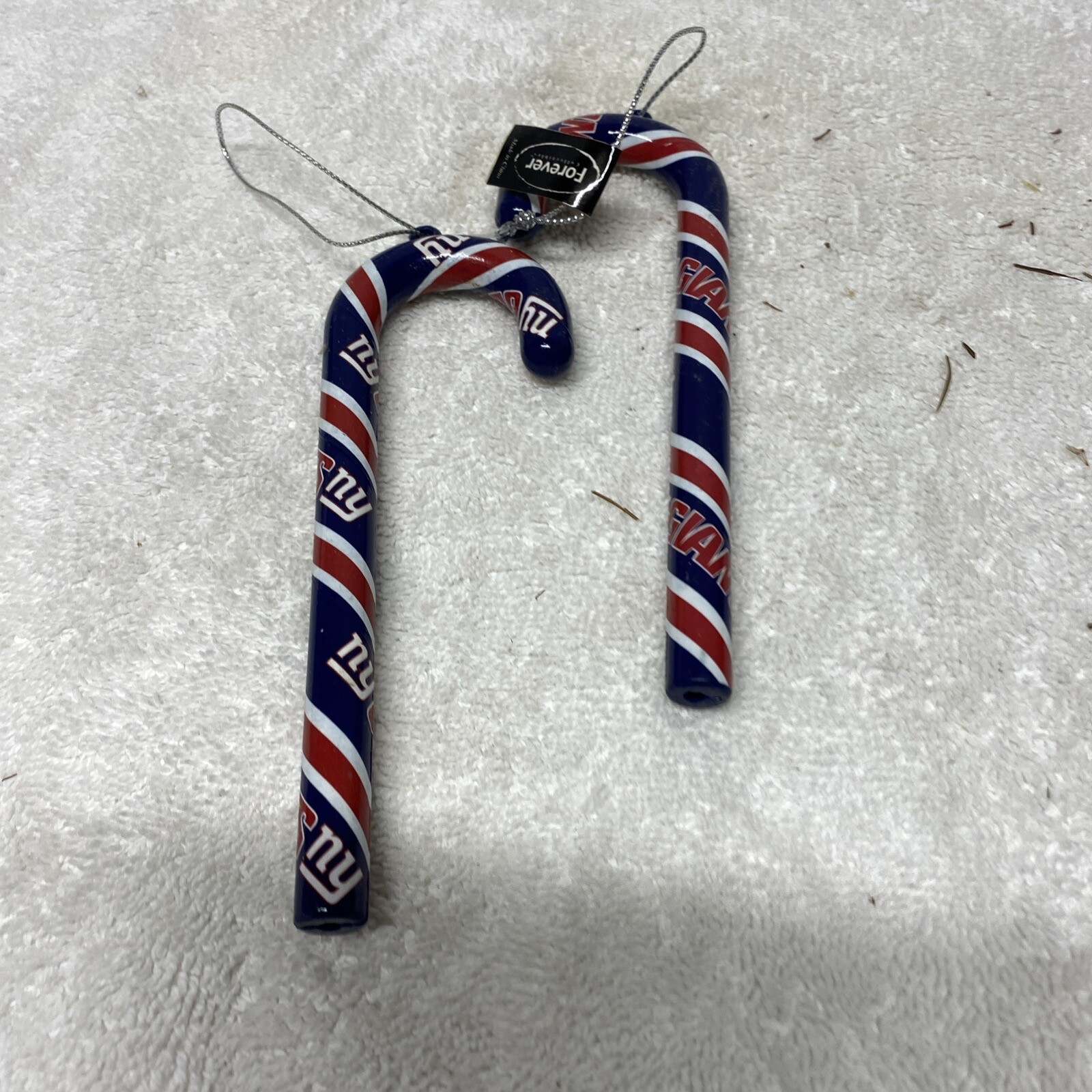 Pair Of New York Giants NFL Licensed Xmas Candy Cane Ornaments | eBay