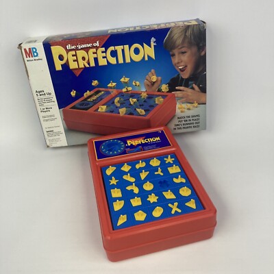 VTG 1990 Game Of Perfection Milton Bradley 24 Pieces Not Working Parts ...