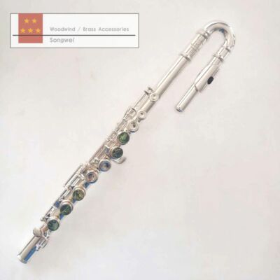 professional Flutes for Kids Children's Transverse Flute Silver Curved ...