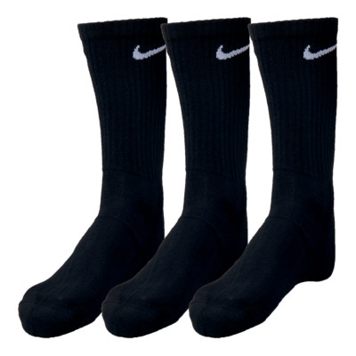 Nike Everyday Cushioned Training Unisex Crew Socks 3pcs Casual Black ...