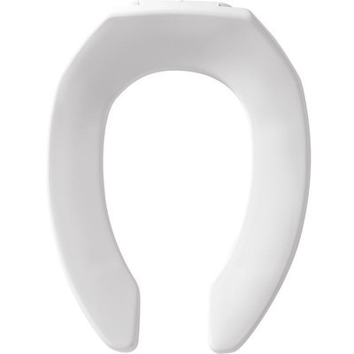 Bemis 1955CT-000 White Elongated Commercial Grade Open Front Toilet ...