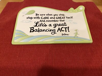 Dr. Suess Hallmark Plaque- Ceramic - Great Balancing Act Quote! | eBay