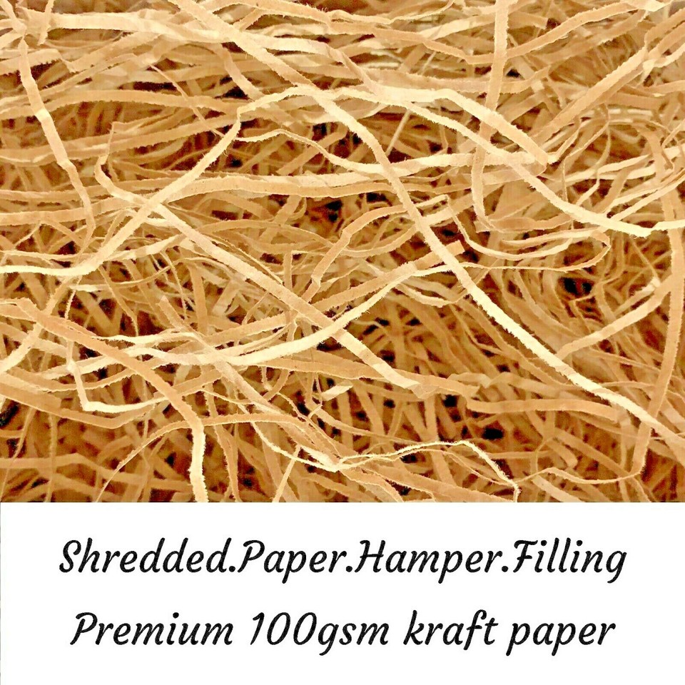 Shredded Kraft Brown Paper BULK 1 2 5 10 KG Hamper Fill Tissue Shred ...