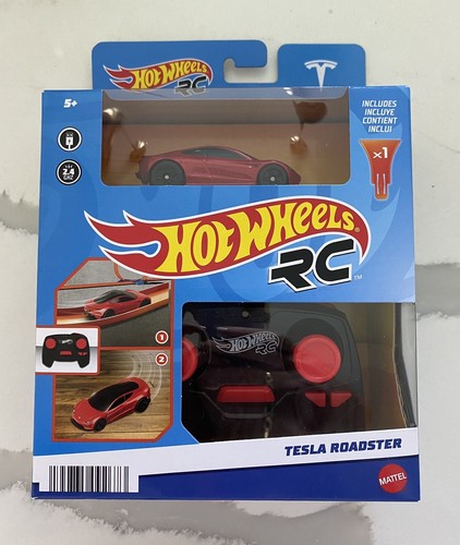 NIB Hot Wheels Remote Control 1:64 R/C Tesla Roadster Red | eBay
