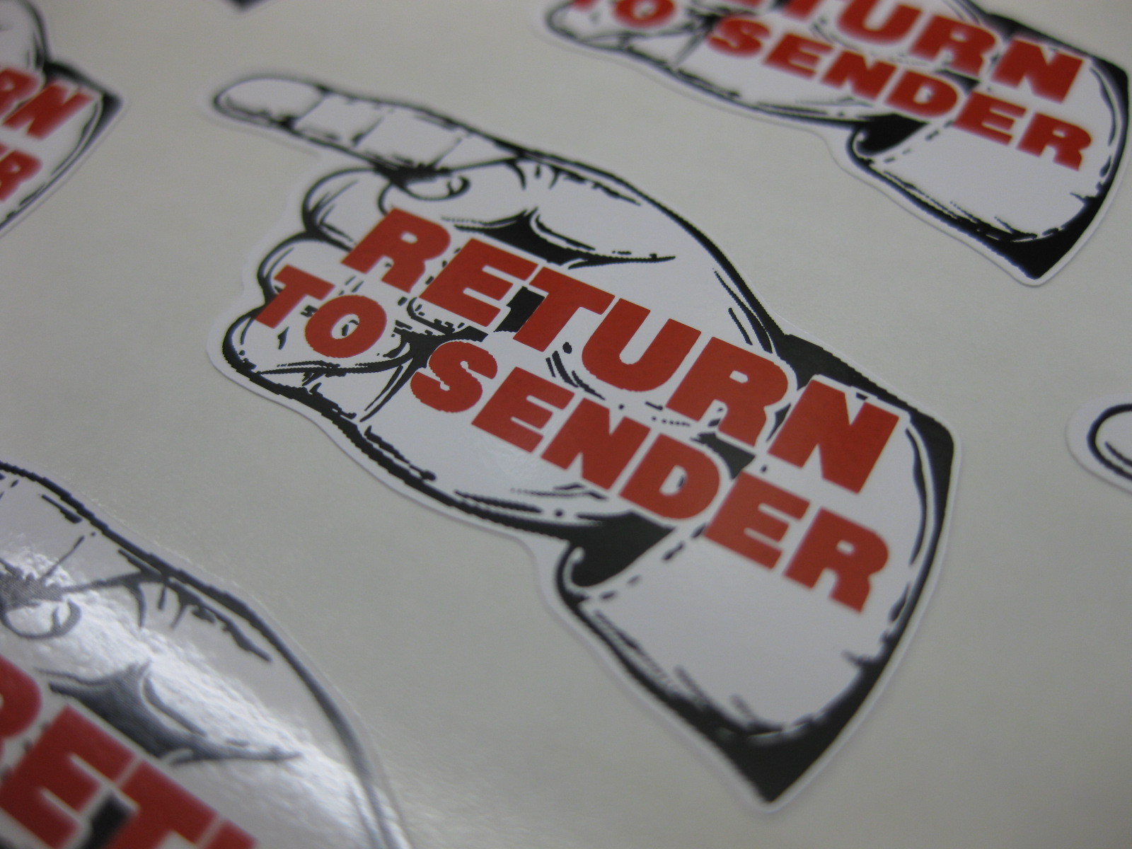 48 RETURN TO SENDER STICKERS 43mm x 23mm v003 | eBay UK