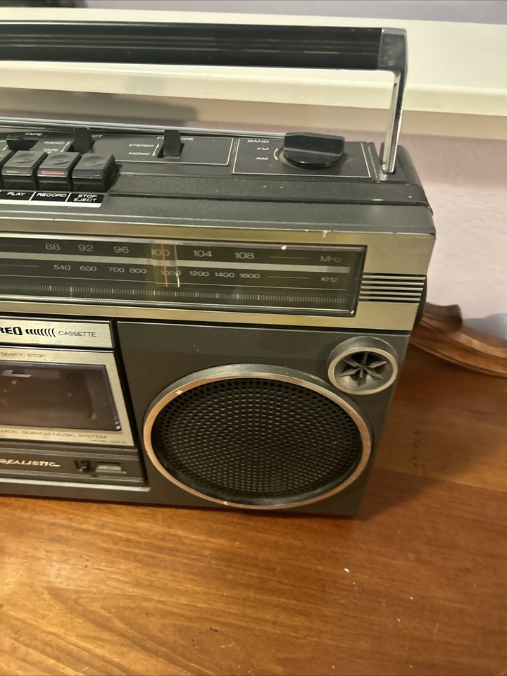 Realistic SCR-3 VINTAGE Cassette 80's Boombox Works & Looks Great | eBay