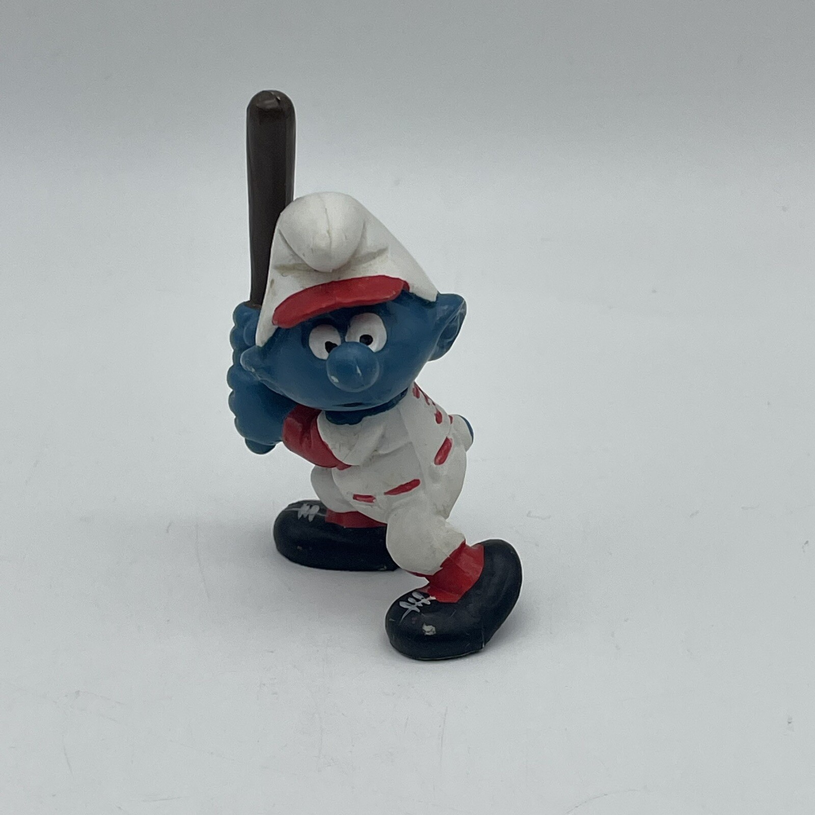 Smurfs 20129 Baseball Player Smurf Batter 1980s Vintage Figure Toy PVC ...