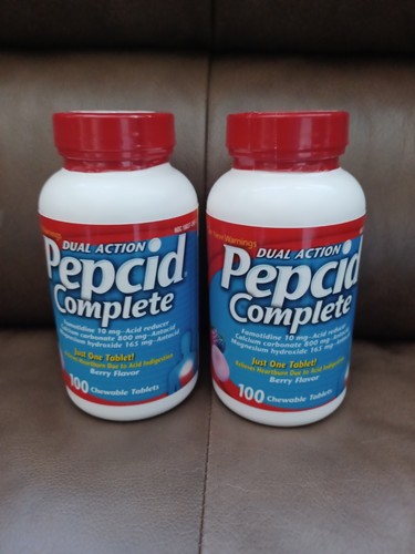 Pepcid Complete 200 ct. Chewable Berry Flavor Famotidine Dual Action ...