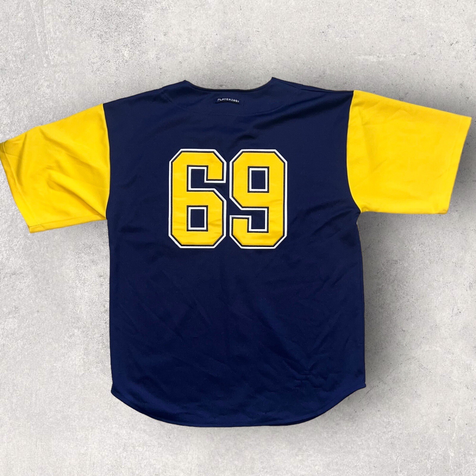 Vintage Playerz 69 Smile Now Cry Later Baseball Jerse… - Gem