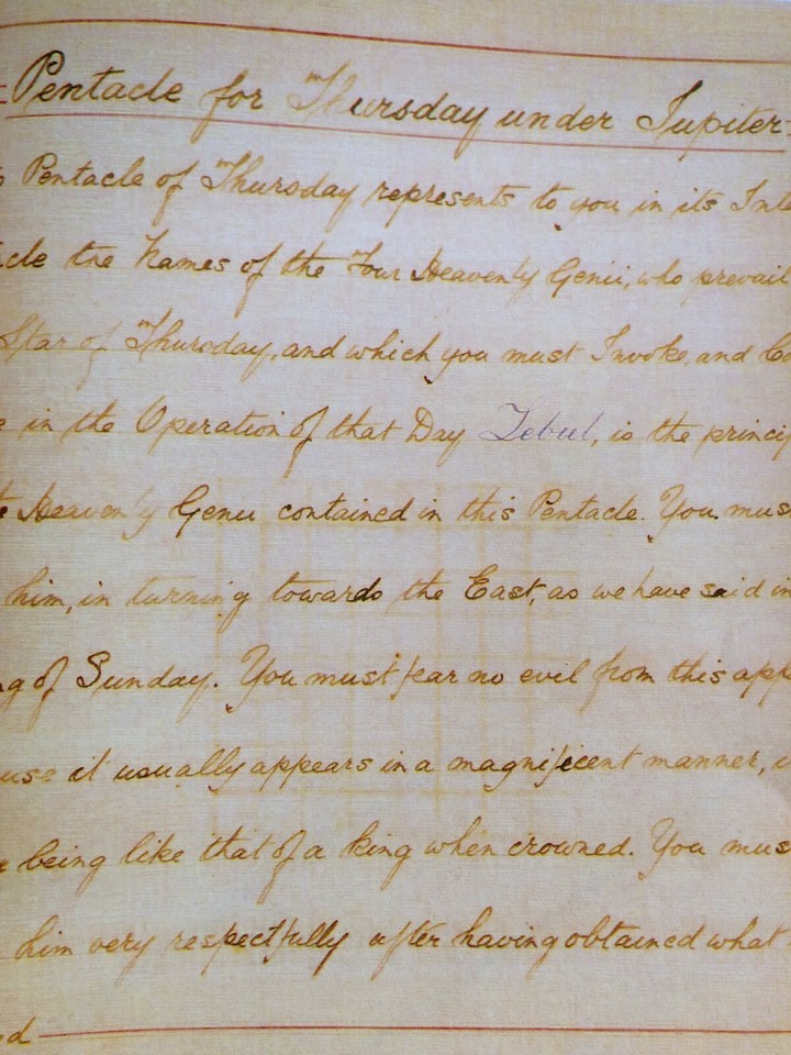 Antique Book Occult Black Magic Manuscript Grimoire Handwritten ...