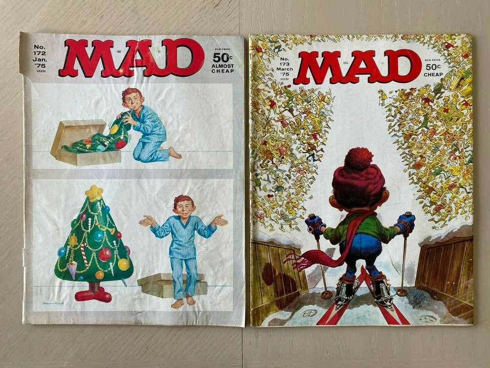 1975 MAD Magazine Lot of 8 FULL SET #172-9 Death Wish Airport Inferno ...