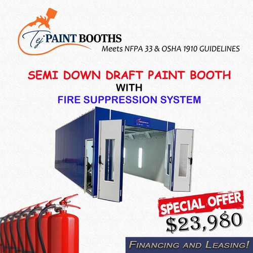PAINT BOOTH WITH FIRE SUPPRESSION SYSTEM | eBay