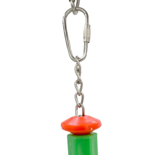 1135 Bead Paci Ringer - Handcrafted Colorful Hanging Bird Cage Toy ...